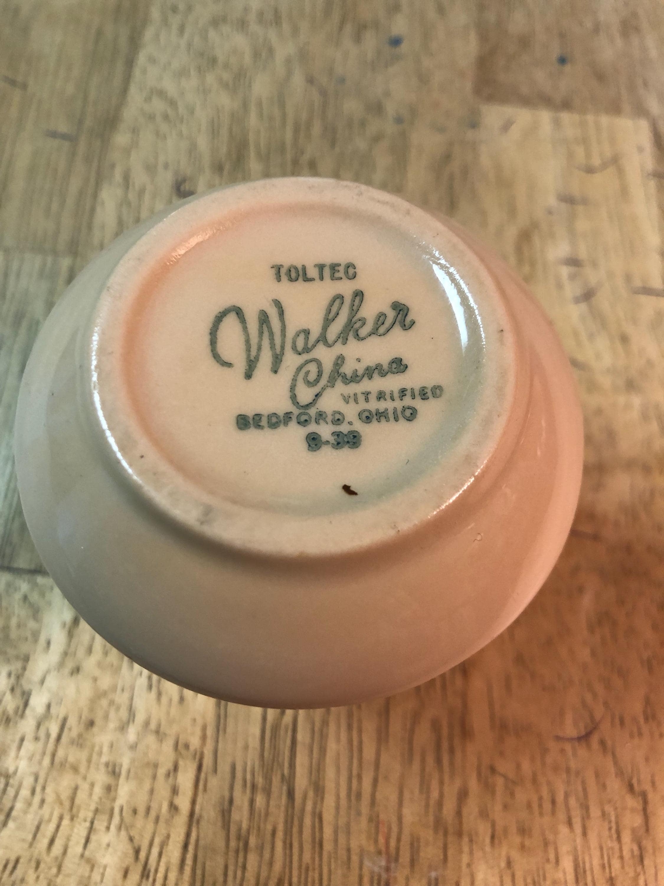 Vintage Walker China Tan Clay Restaurant Ware Handled Creamer Pitcher ...