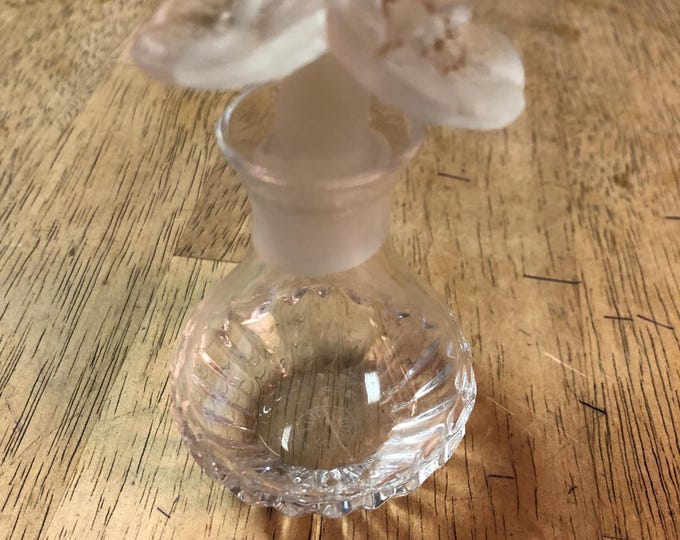 Vintage Clear Glass Flower Stopper Perfume Bottle Made in Italy - Etsy