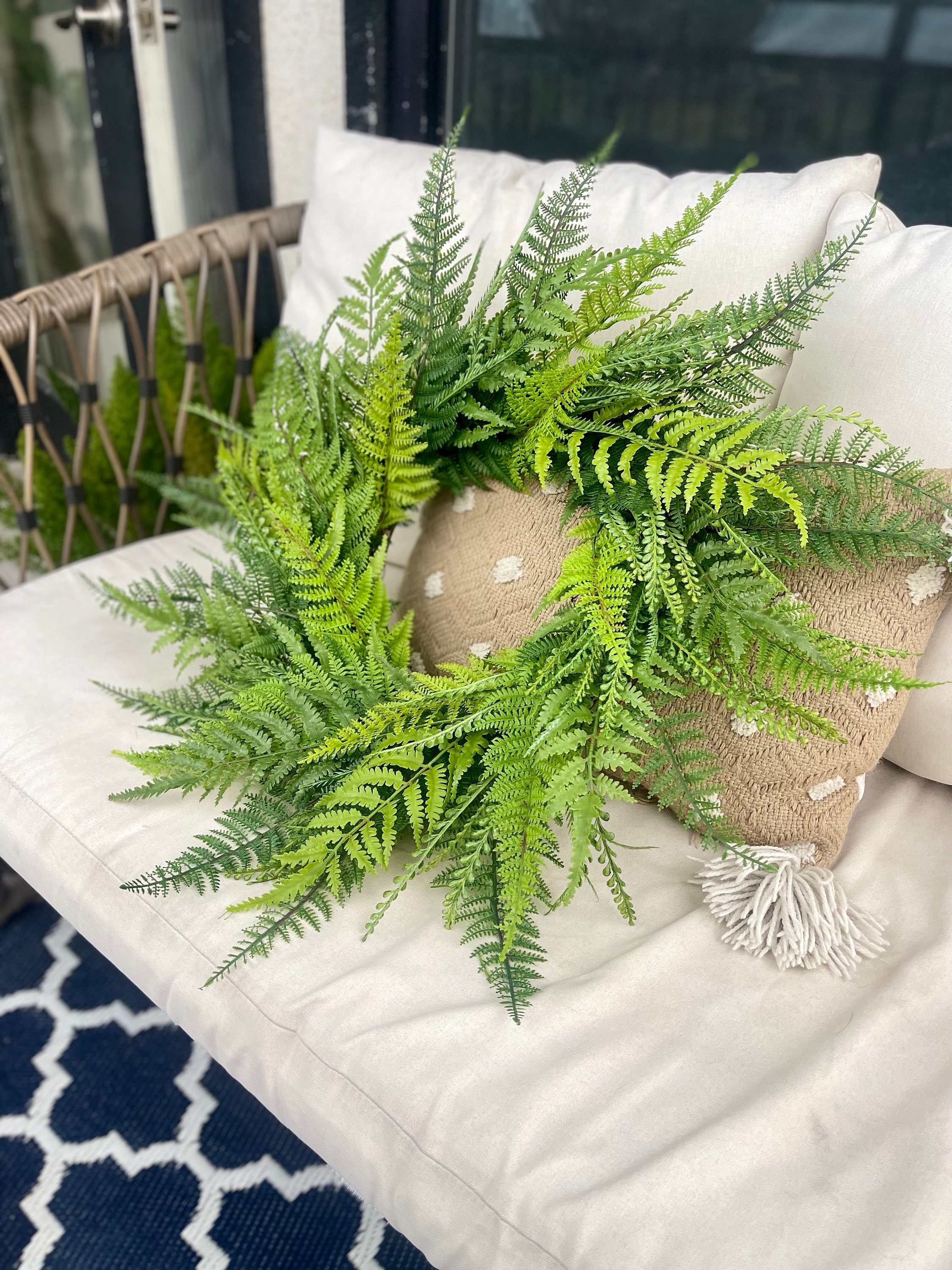 All Season Greenery Wreath Fern Wreath Year-round Fern Wall - Etsy
