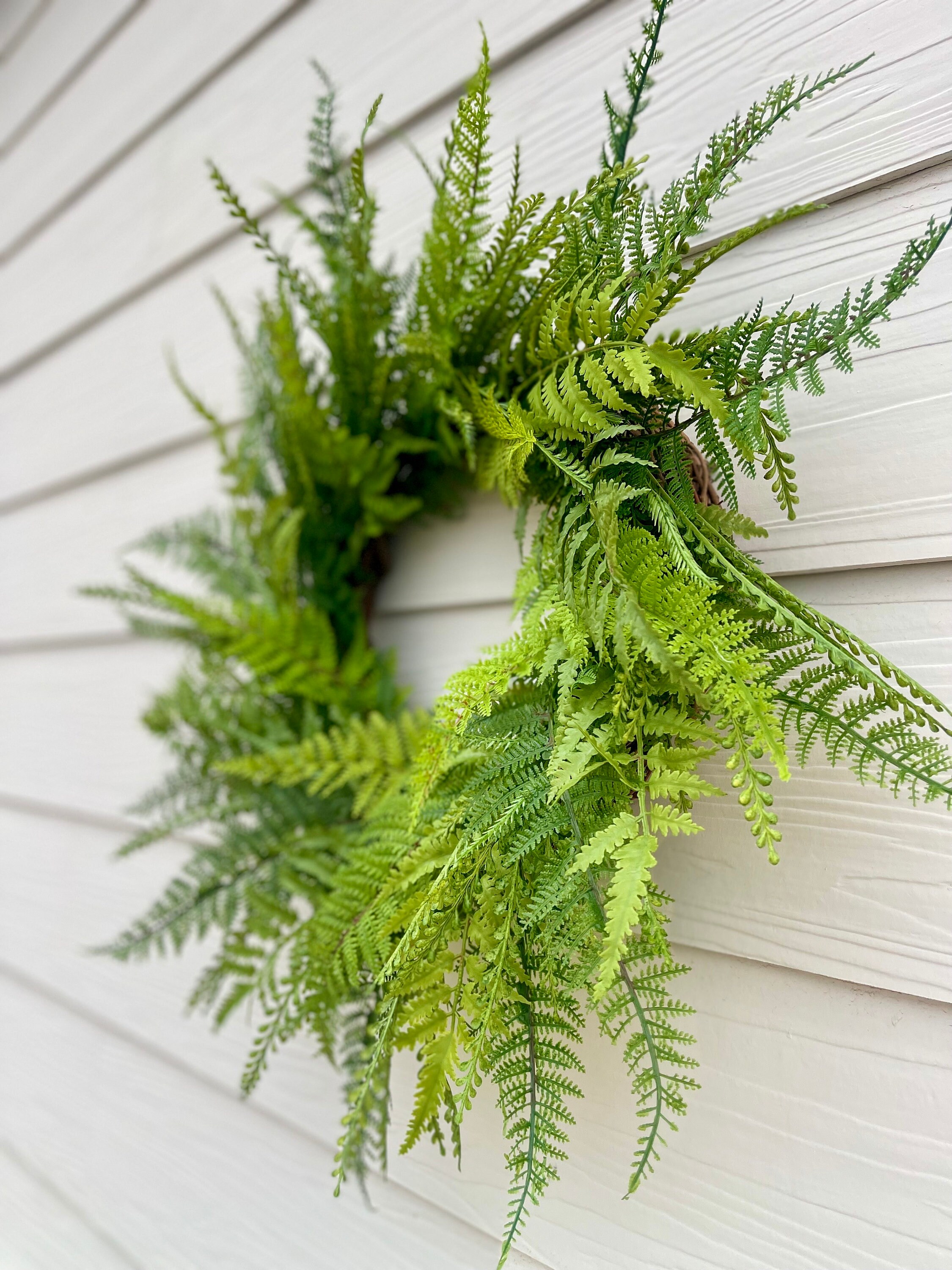 All Season Greenery Wreath Fern Wreath Year-round Fern Wall - Etsy