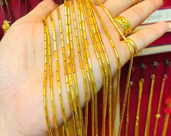 24K .999 Thai Baht Gold Chain Necklace Angular Box and Chain Link 15g ...