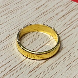 Gold Half-round Solid Gold Rings Hand Handcraft Solid Yellow Gold Flat ...