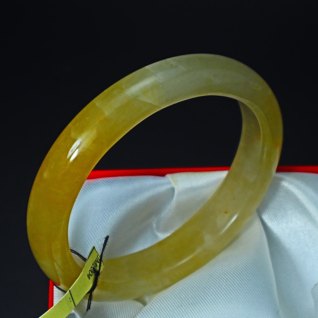 Certified Round 52mm Honey Brown Burmese Jadeite Jade Bangle - Etsy