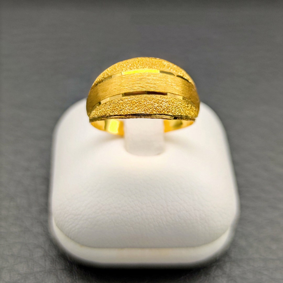 New Beautiful 24k Gold Diego & Sand Classic Wedding Ring, Pure Gold ...