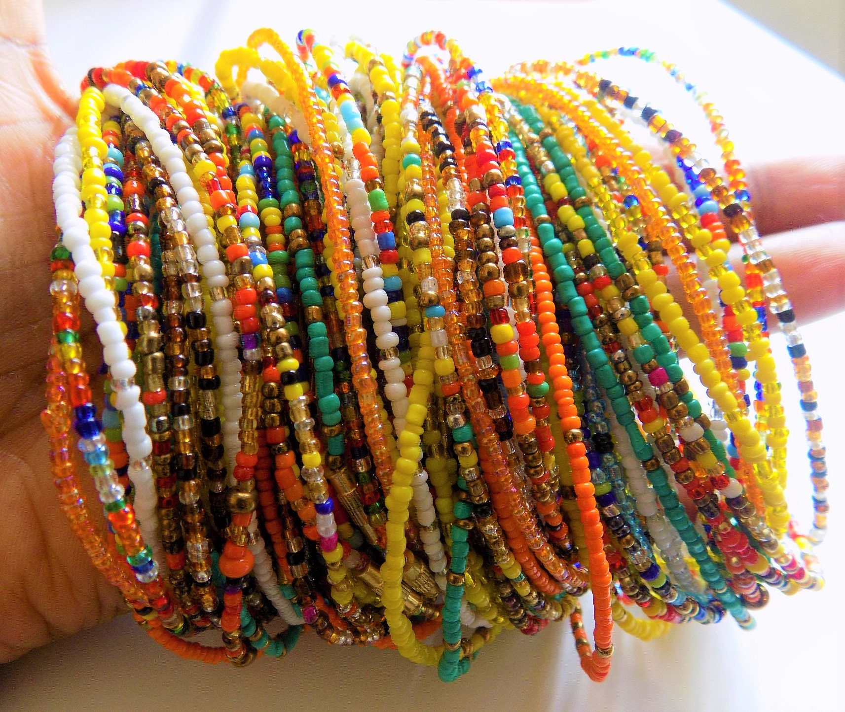 24 Mixed Waist Beads Waist Beads Clasp Waist Beads Belly - Etsy