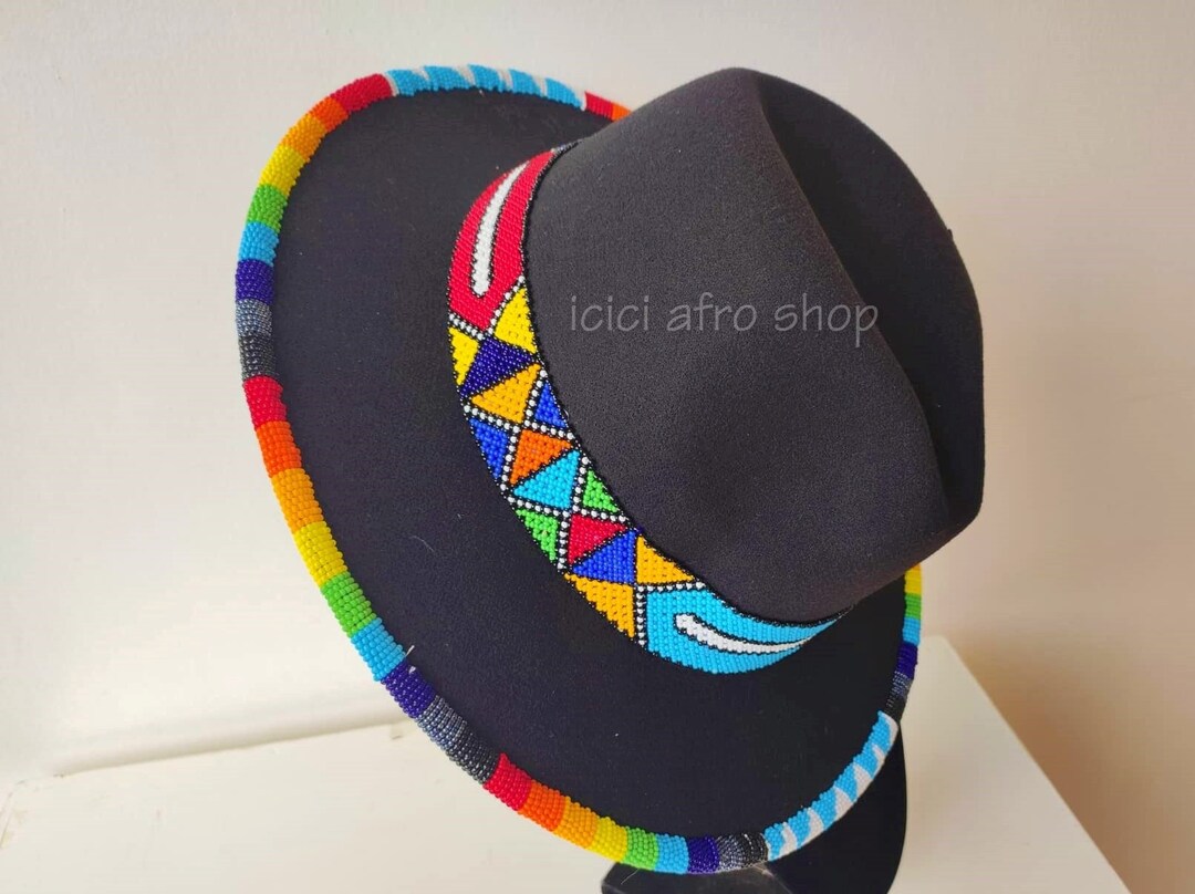 Black Beaded Hats fedora Fashion Summer Hats Colorful - Etsy