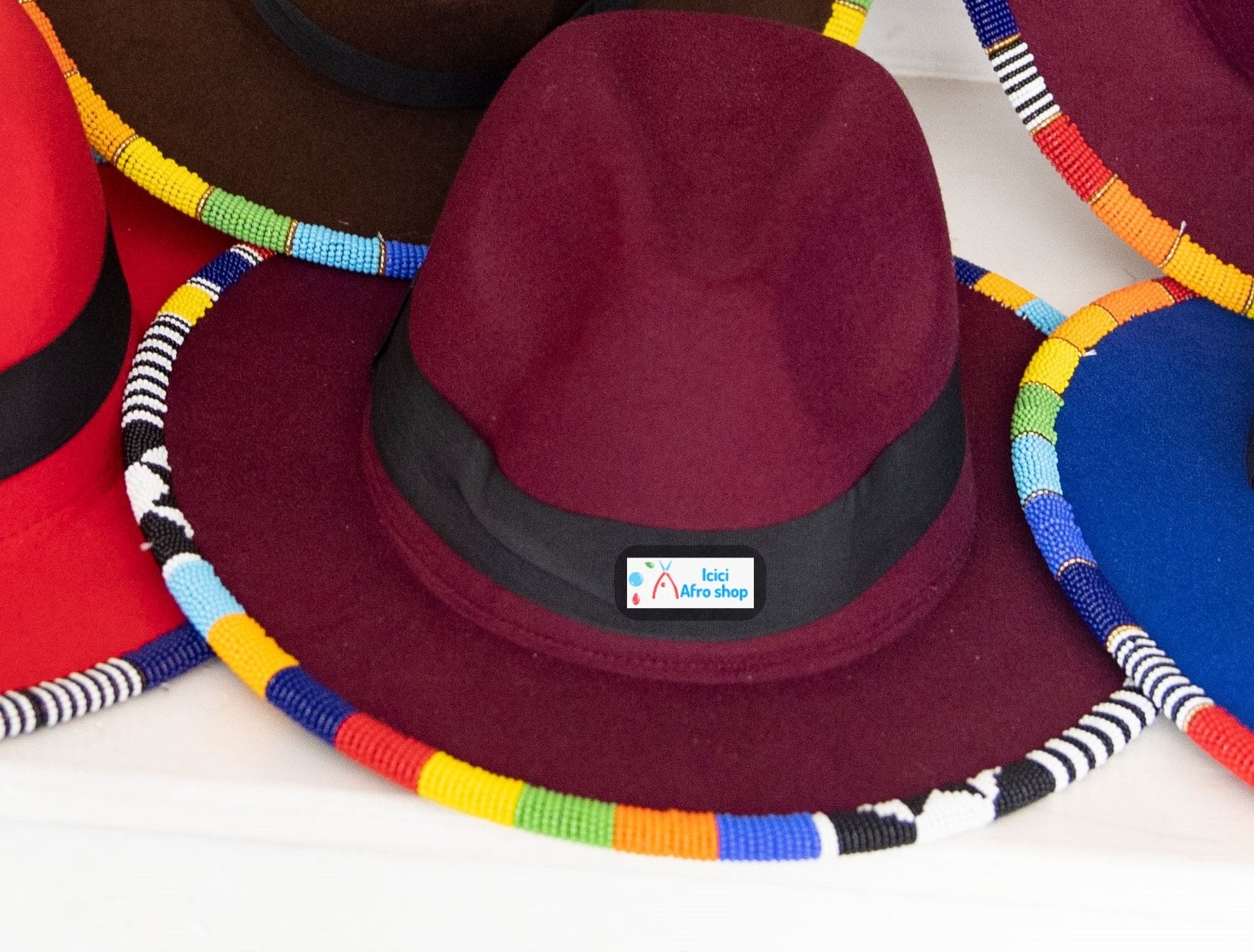 RIM Beaded Fedora Hat fedora Fashion Summer Hats Colorful - Etsy