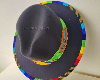 Black Beaded Hats fedora Fashion Summer Hats Colorful - Etsy