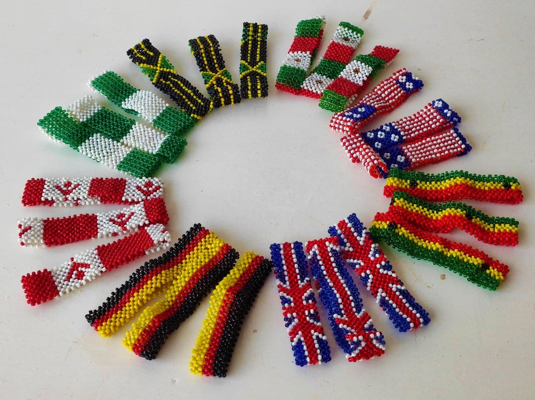 24 Bracelets With Different Country Flag Colors Wholesale - Etsy