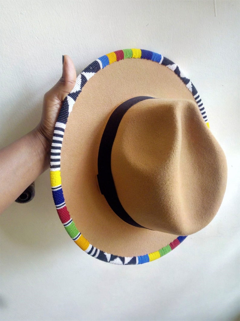 RIM Beaded Fedora Hat fedora Fashion Summer Hats Colorful - Etsy