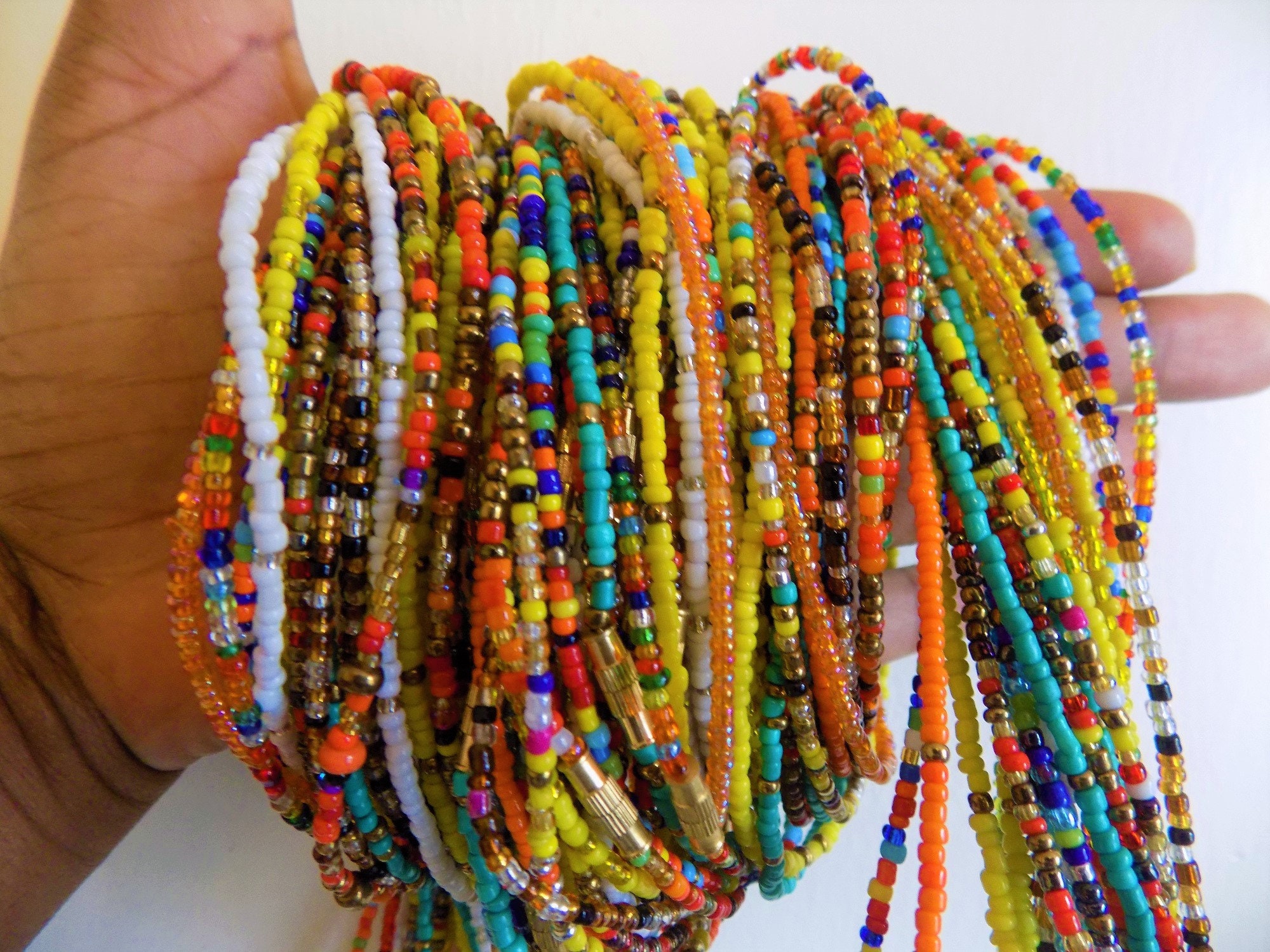 24 Mixed Waist Beads Waist Beads Clasp Waist Beads Belly - Etsy