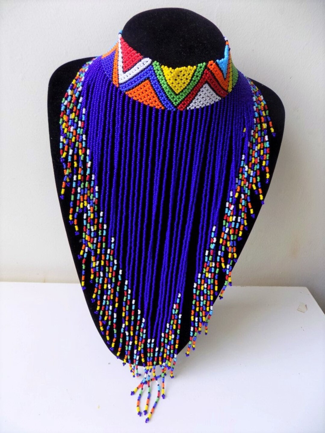 Beaded Jewelry handmade beaded Necklace multi Color african Necklace ...