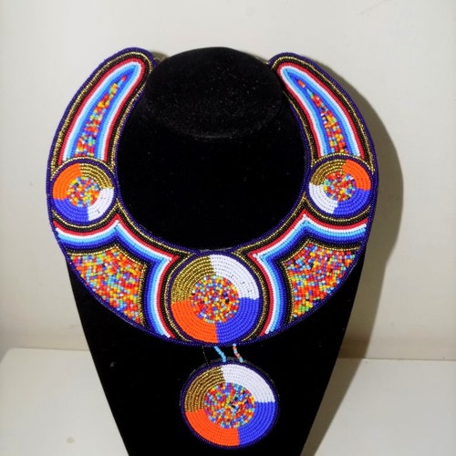 Beaded Jewelry Handmade Beaded Necklace Multi Color Etsy