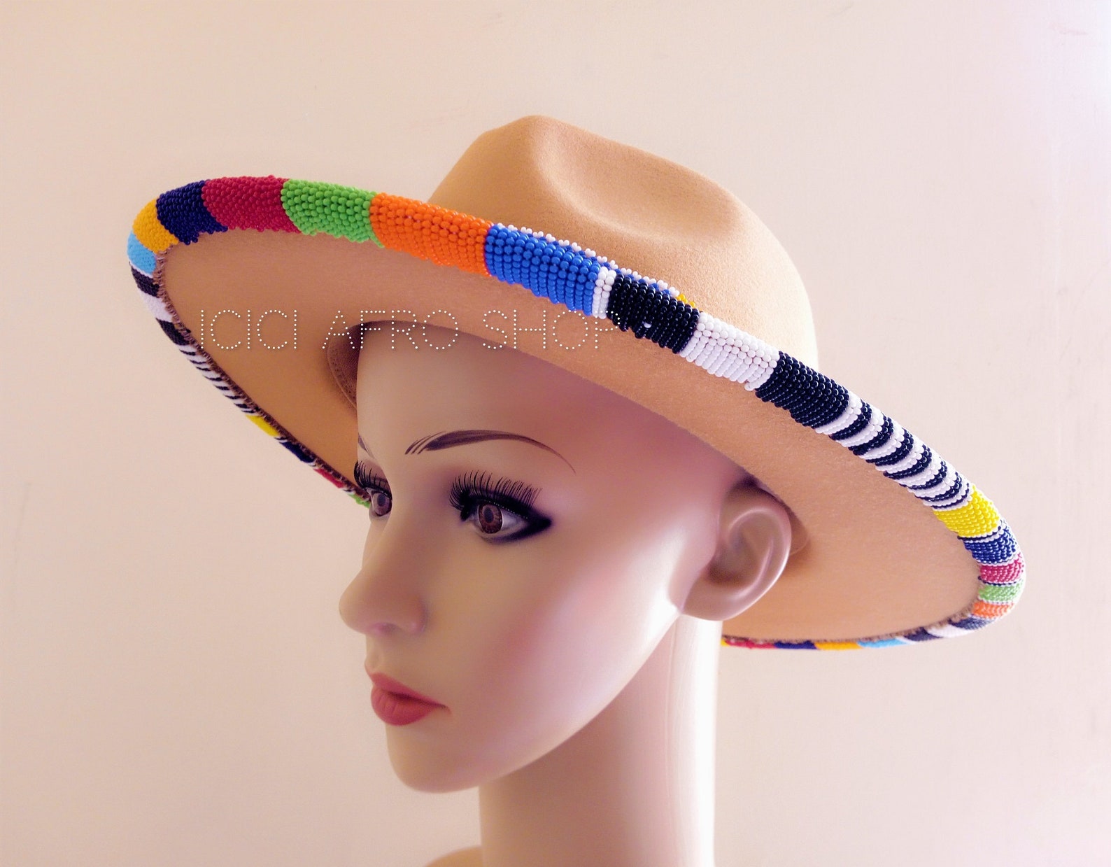 RIM Beaded Fedora Hat fedora Fashion Summer Hats Colorful - Etsy