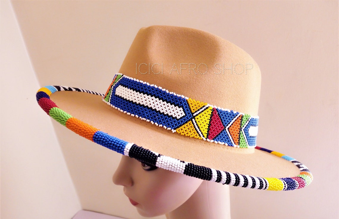 BEIGE TAN Beaded Fedora Hat fedora Fashion Summer Hats - Etsy