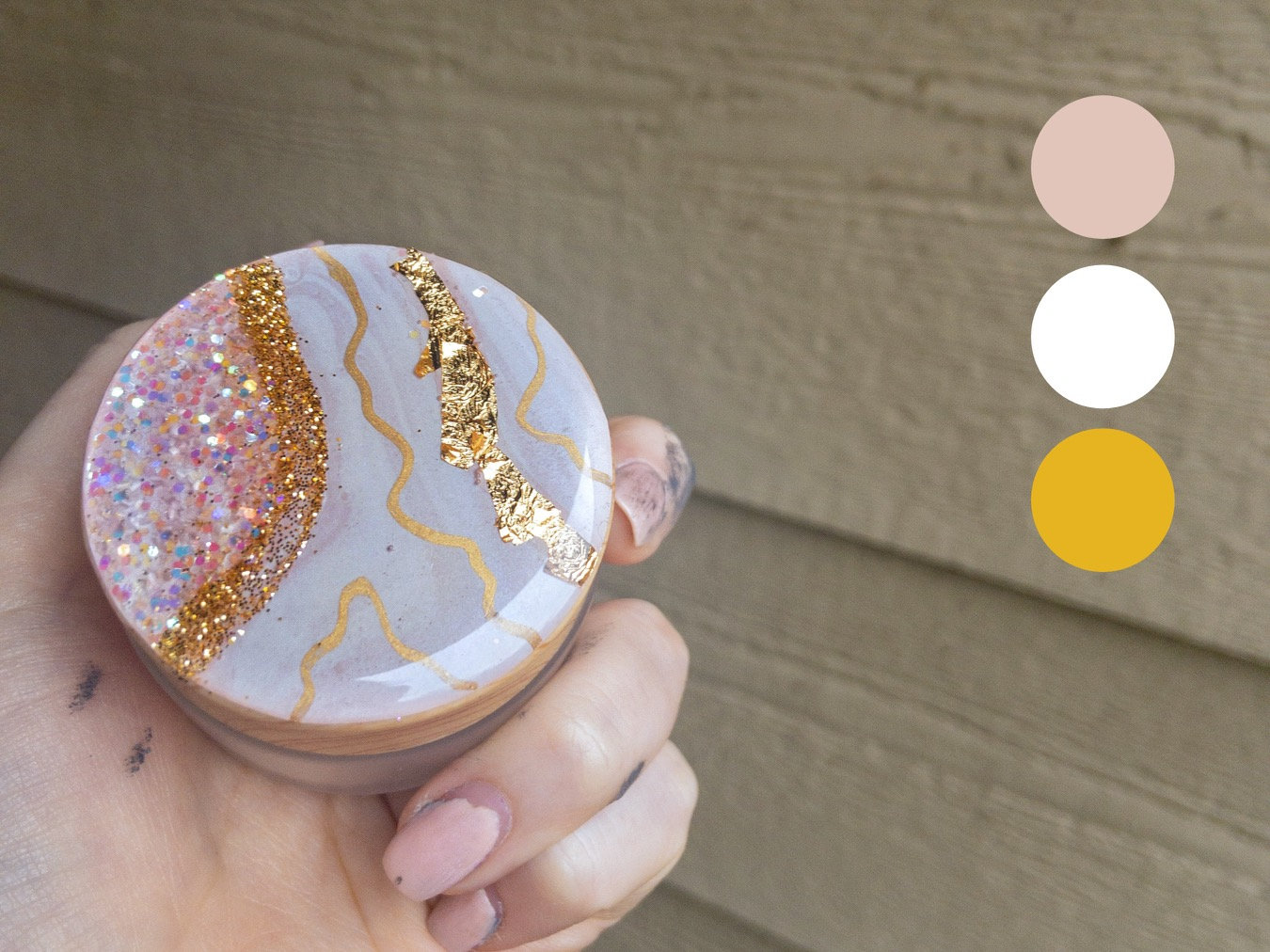 Custom Geode Stash Jar Glass Smell Proof Container Resin - Etsy