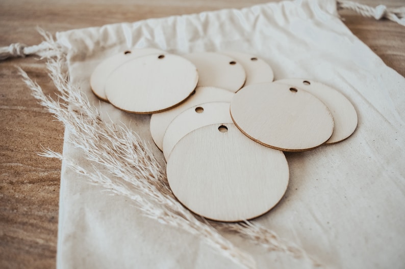 Wooden Circle Logo and Gift Tag Discs | Etsy