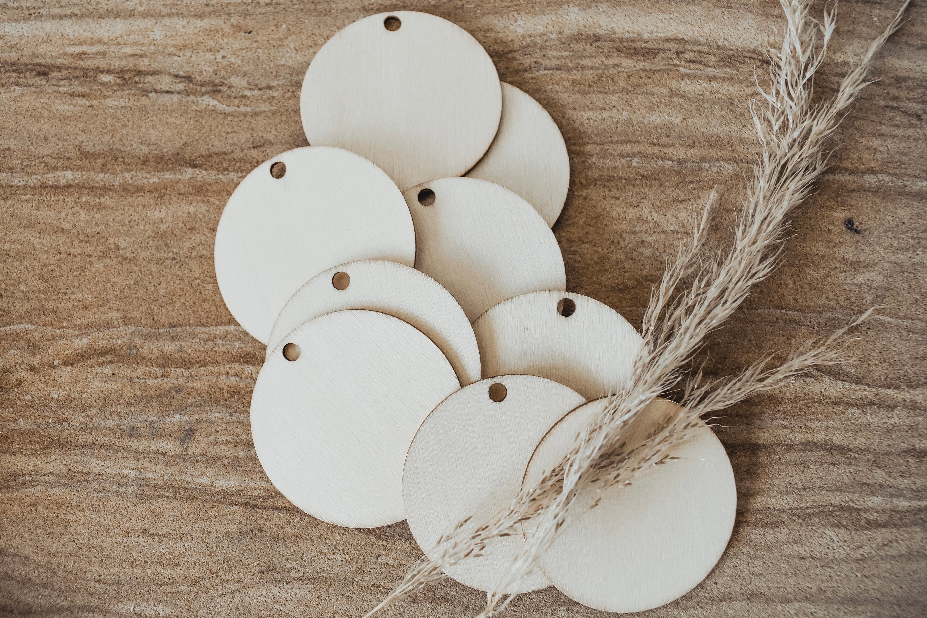 Wooden Circle Logo and Gift Tag Discs - Etsy