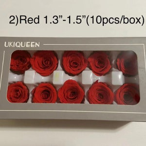 Preserved Red Roses Box, Handmade Natural Roses, Forever Roses - Etsy