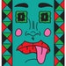 A4 Rave Face Illustration Wall Art - Etsy