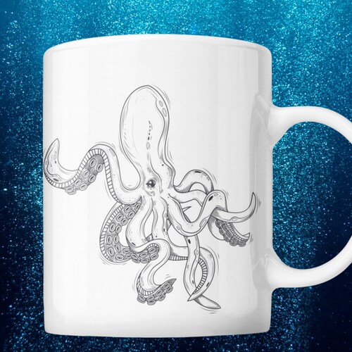 Octopus Pottery Mug - Etsy