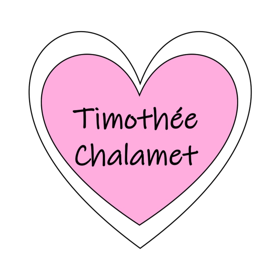I Love Timothée Chalamet Sticker - Etsy