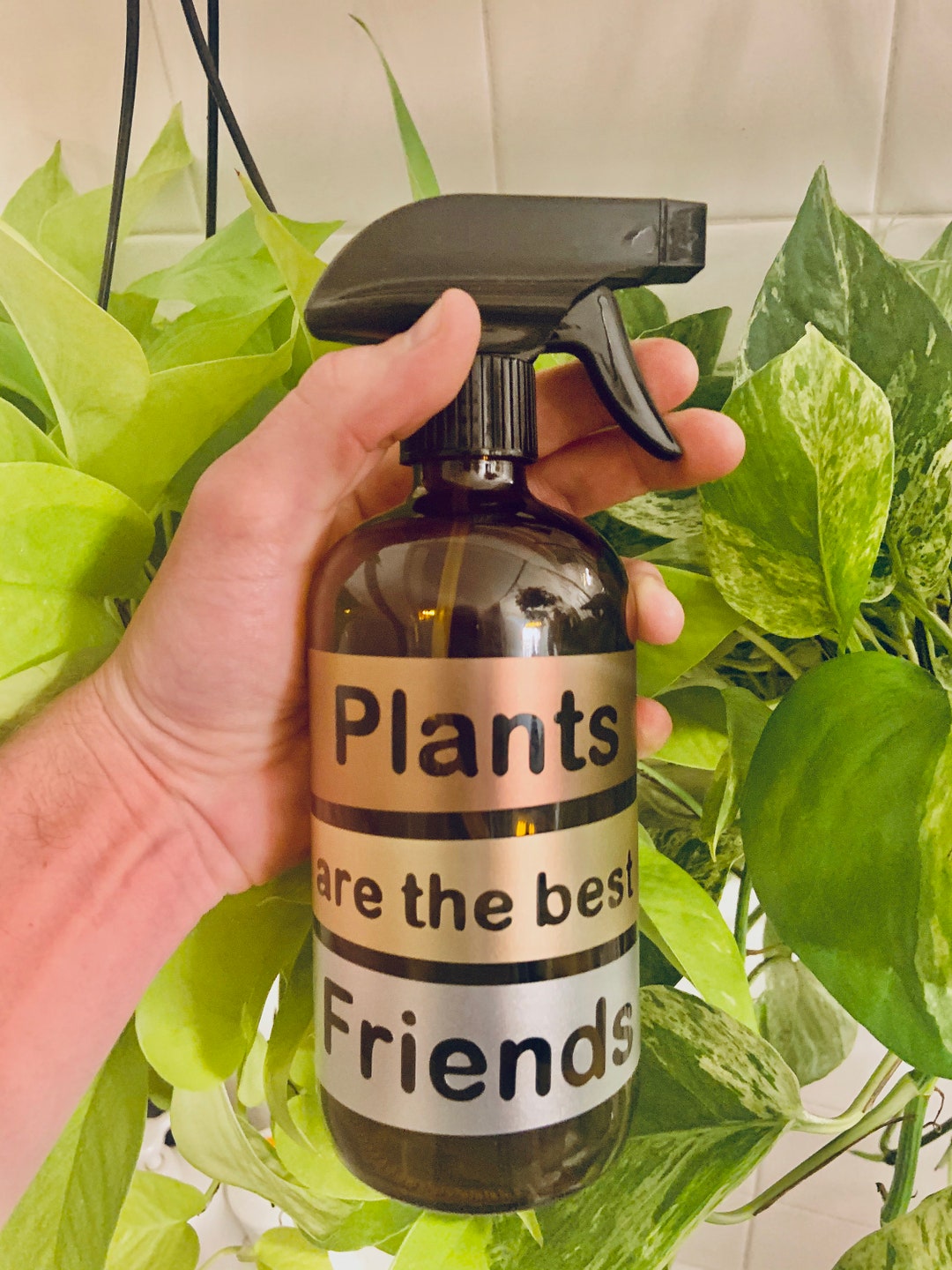 Plant Spray Bottle, Houseplant Spray Water Bottle, Amber Glass Plant ...