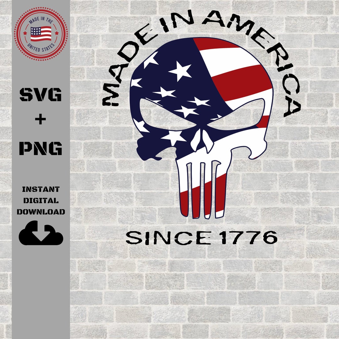 Punisher Skull Svg Made in America Svg Since 1776 American - Etsy Canada