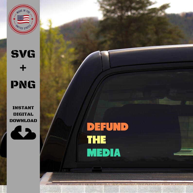 Defund the Media Svg Stop Conservative Censorship Svg 1st | Etsy