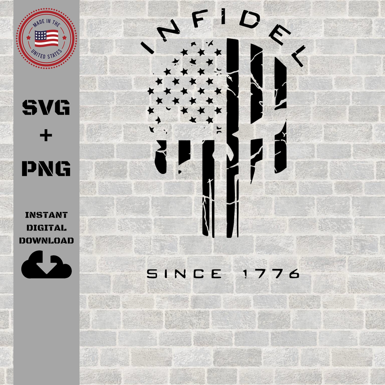 Punisher Skull, Military, Infidel, American Flag, 4th of July, Memorial ...