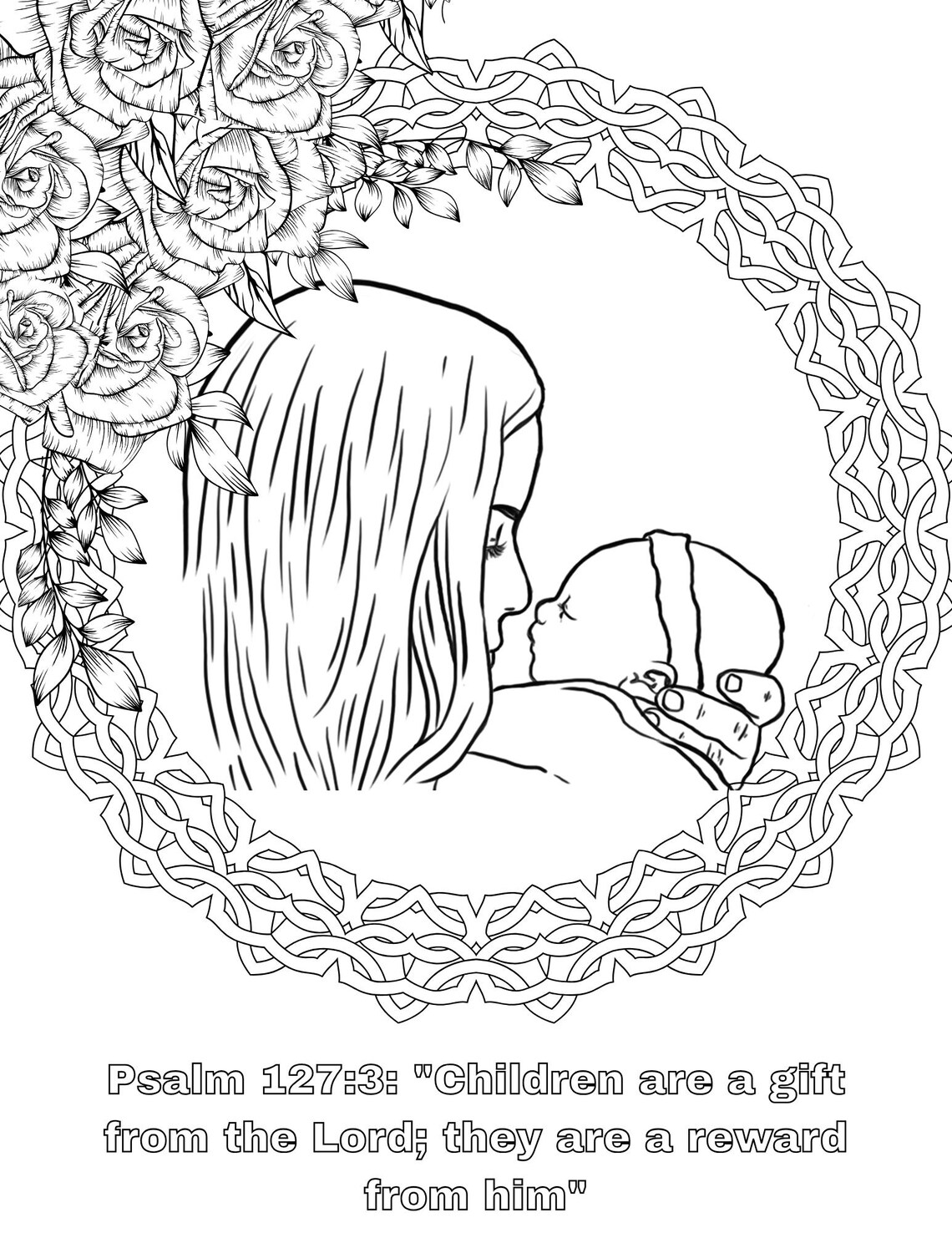 5 Bible Verse Coloring Sheets for Adults and Kids - Etsy