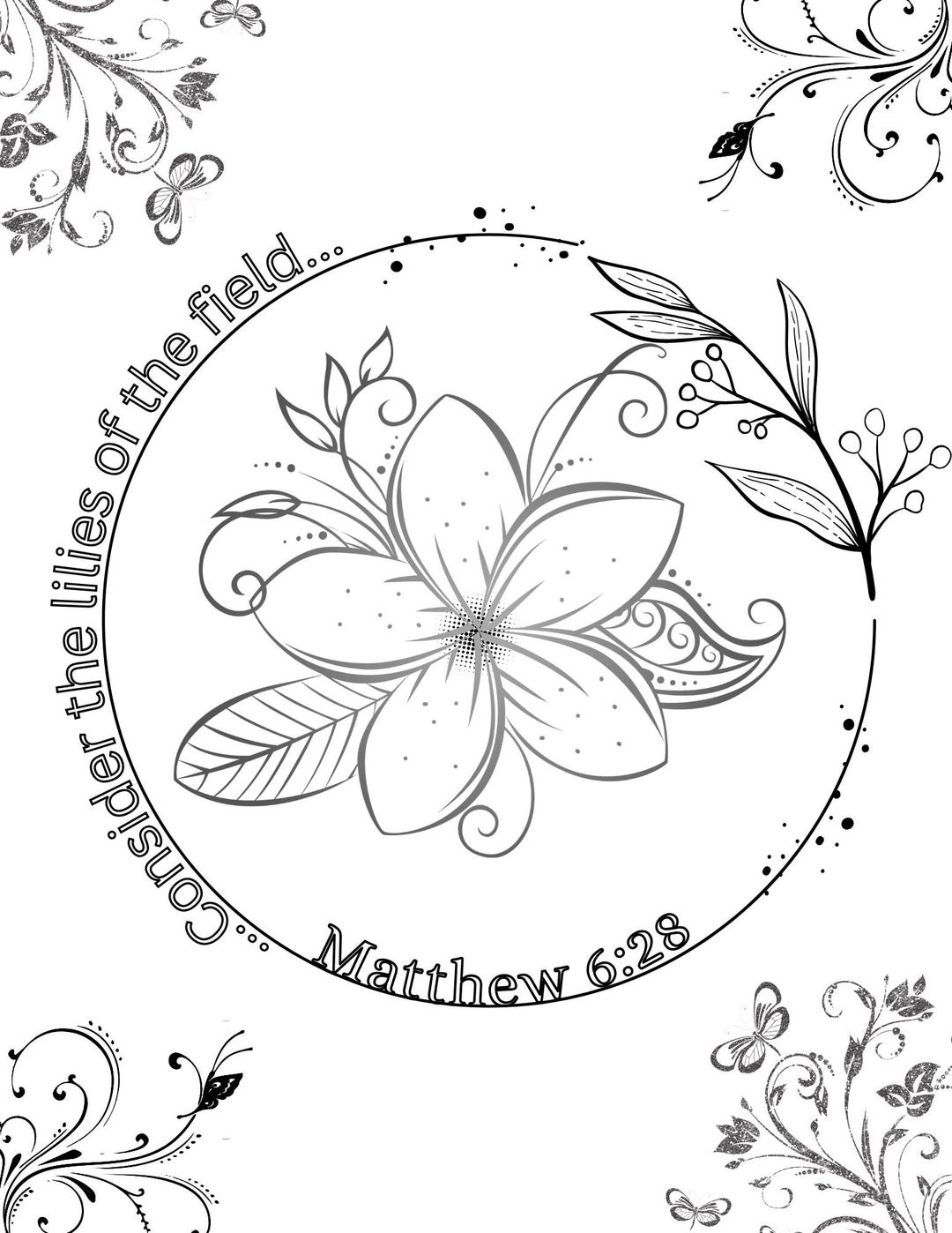 5 Bible Verse Coloring Sheets for Adults and Kids - Etsy