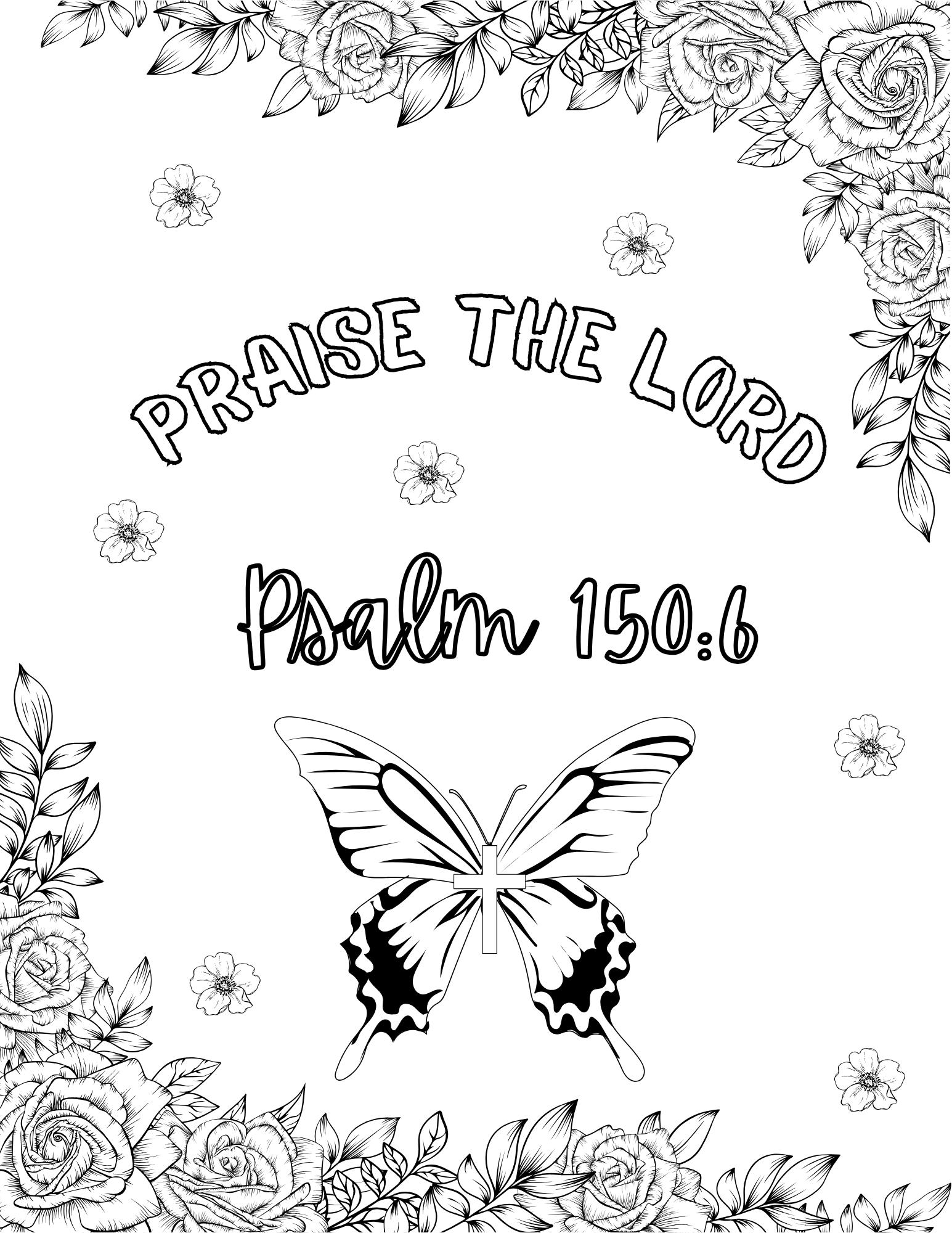 5 Bible Verse Coloring Sheets for Adults and Kids - Etsy