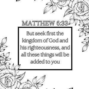 5 Bible Verse Coloring Sheets for Adults and Kids - Etsy