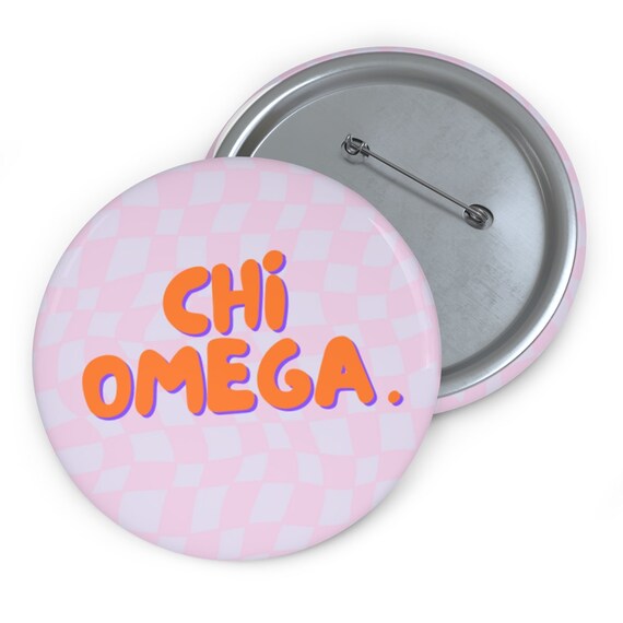 Chi Omega Sorority Button Sorority Pin Game Day Button Game - Etsy