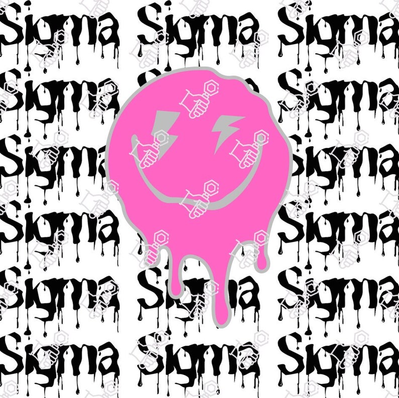Sigma Sigma Sigma Drip Smiley Sorority Gear Sorority - Etsy