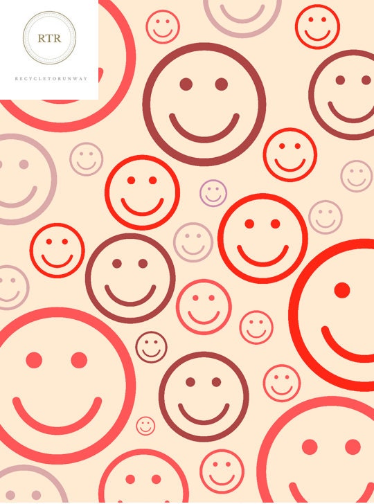 Red Smiley Face Collage Graphic - Etsy