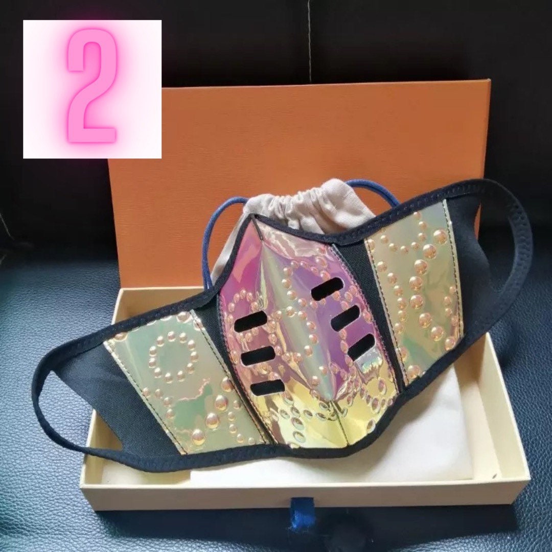 Pu Leather Face Mask Designer face mask Luxury face mask | Etsy