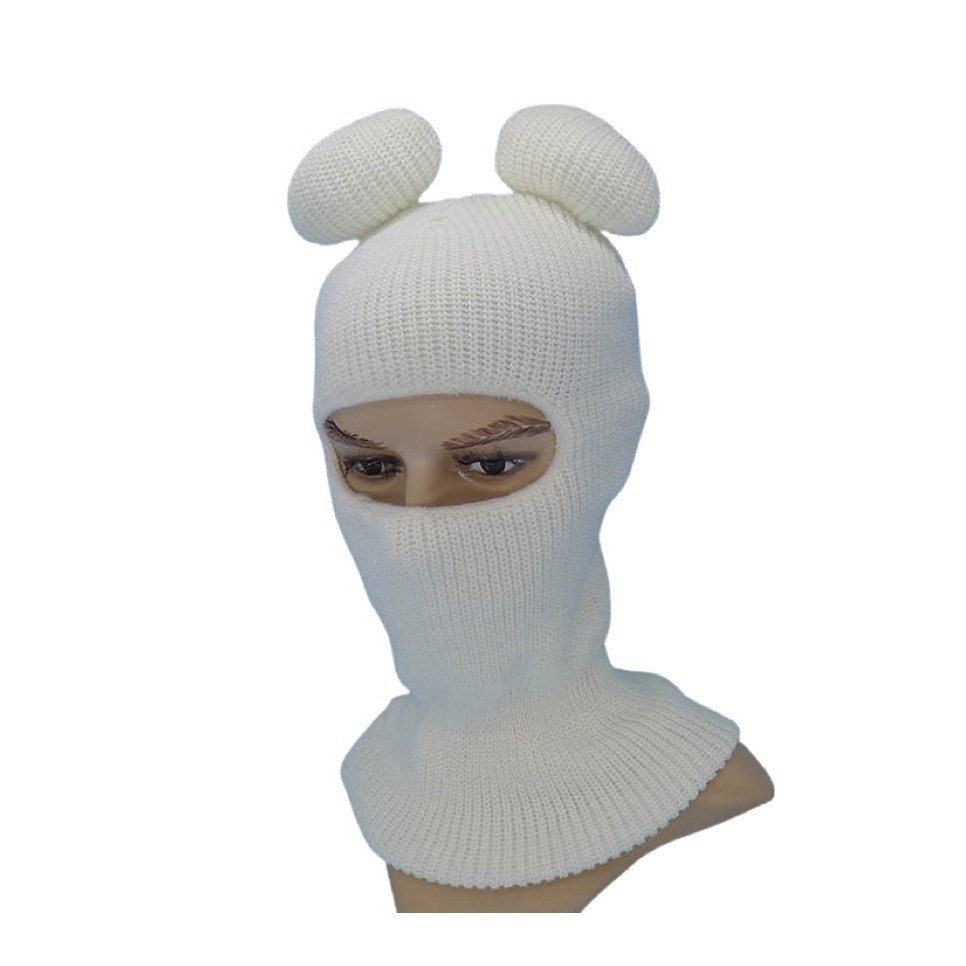 Devil Horns Hole Ski Mask Knitted Balaclava Snood Wooly - Etsy UK