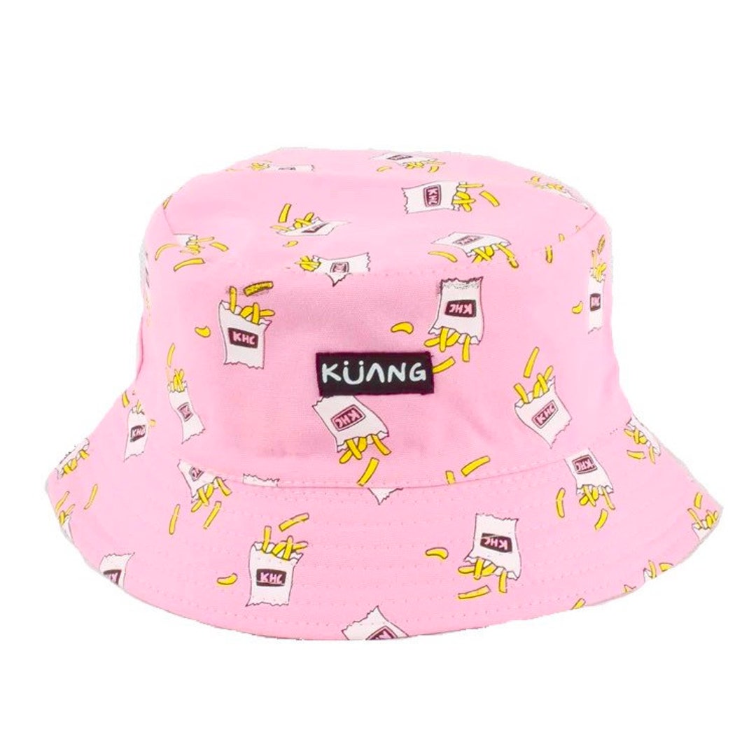 Pink Chips/fries Bucket Hat Fast Food Junk Food All Over - Etsy