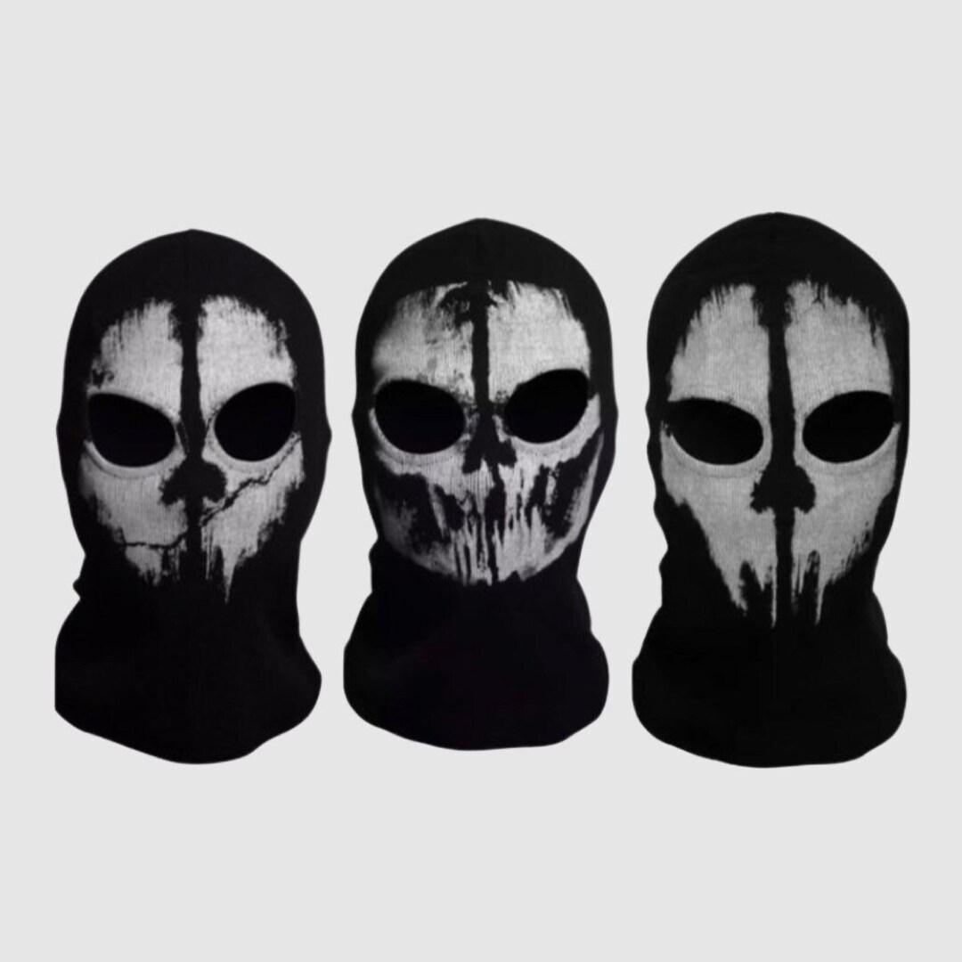 Ghost Skeleton 3 hole Ski Mask / Knitted Balaclava / Snood / - Etsy España