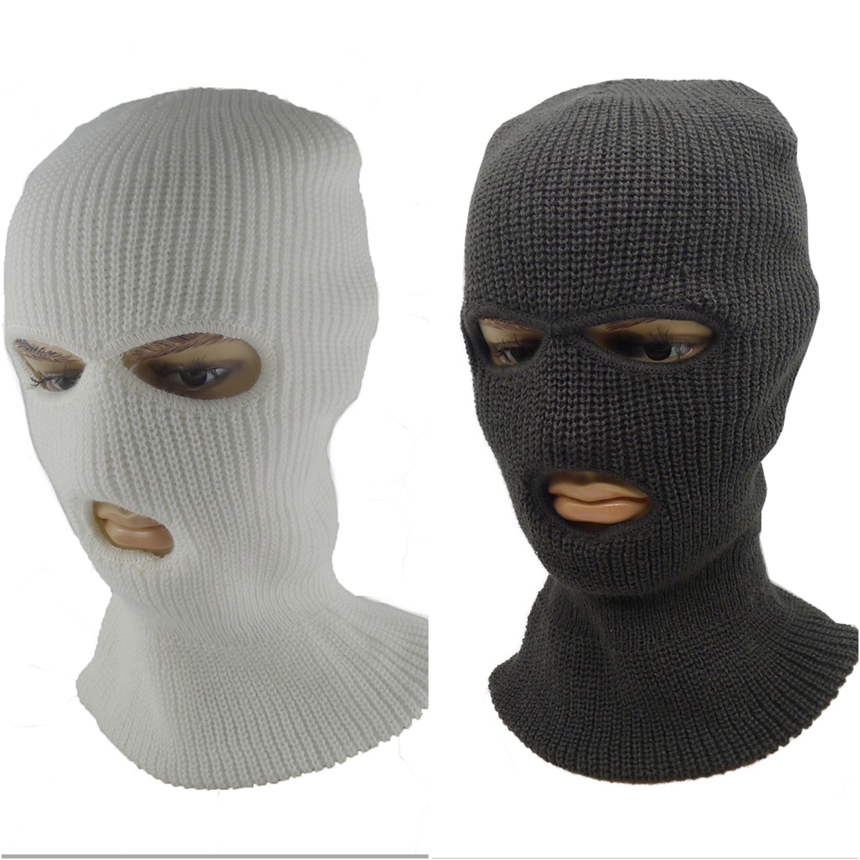 3 Hole Ski Mask Knitted Balaclava Snood Wooly Hat | Etsy