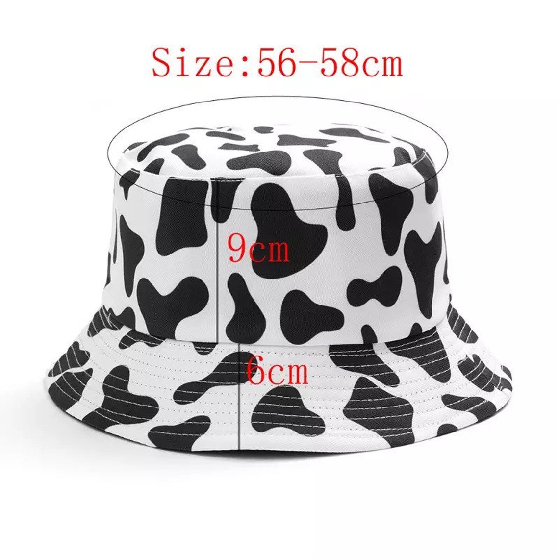 Moo Cow Print Bucket Hat Animal Print Fishermans Hat | Etsy