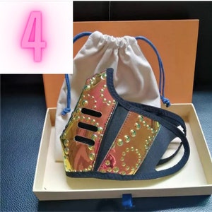Pu Leather Face Mask Designer Face Mask Luxury Face Mask Faux Leather ...