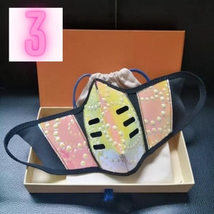 Pu Leather Face Mask Designer Face Mask Luxury Face Mask Faux Leather ...