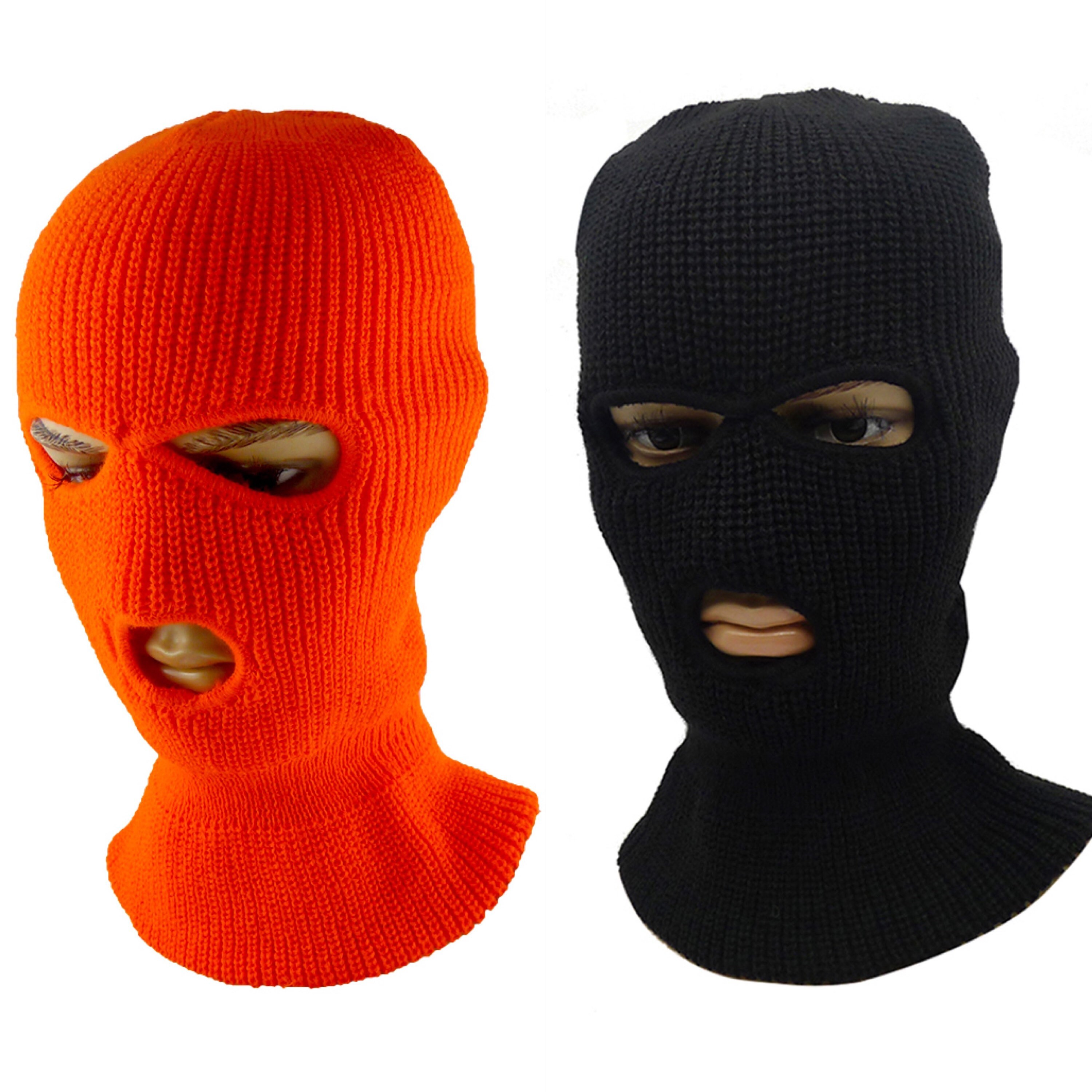 3 Hole Ski Mask Knitted Balaclava Snood Wooly Hat | Etsy