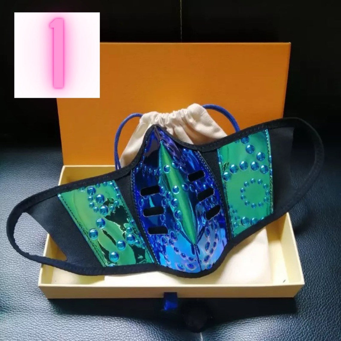 Pu Leather Face Mask Designer Face Mask Luxury Face Mask - Etsy UK