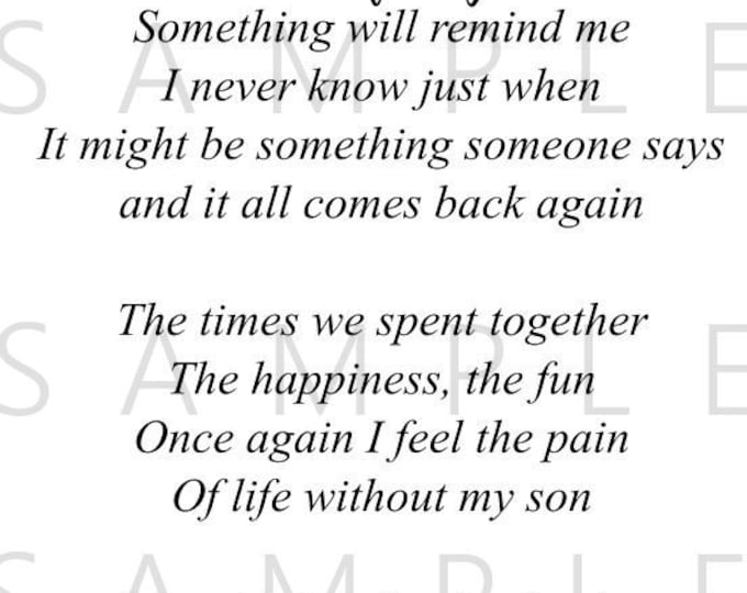 Loving Memory of My Son SVG - Etsy Canada