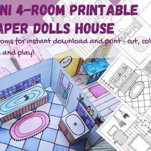 Printable Paper Dollhouse and Dolls / Portable Toys / Learning - Etsy ...