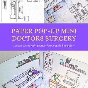 Printable mini Doctors Surgery / office pretend play | Etsy